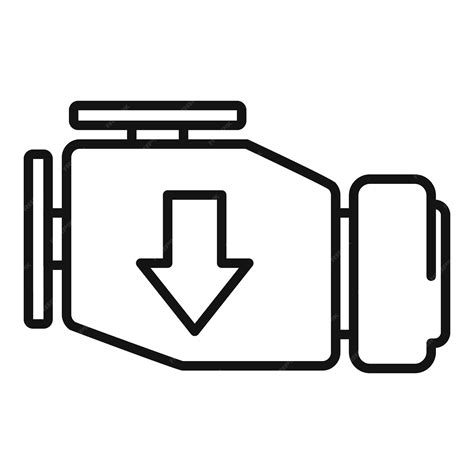 Premium Vector | Check engine icon outline vector car auto spare part
