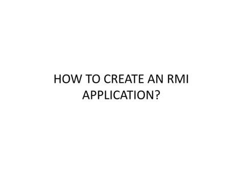 Rmi Architecture Pptx Programming Languages Computing
