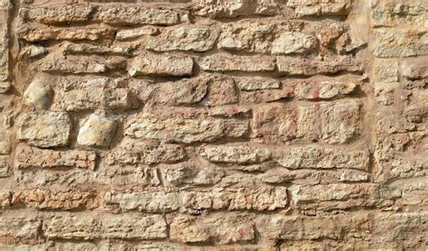 Textura De Una Pared De Piedra Beige Superficie Lisa Y Agrietada