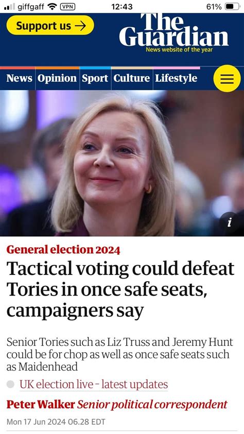 Vote For The Candidate Most Likely To Defeat The Tory In Your