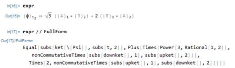 Expression Manipulation Quantum Bra And Ket Notations Mathematica Stack Exchange