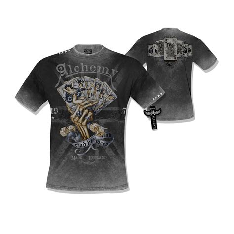 T Shirt Gothique Homme Alchemy England Live Now And Die Later