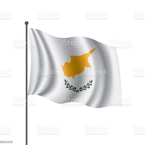 사이 프 러 스 플래그 흰색 배경 벡터 일러스트 레이 션 0명에 대한 스톡 벡터 아트 및 기타 이미지 0명 3차원 형태