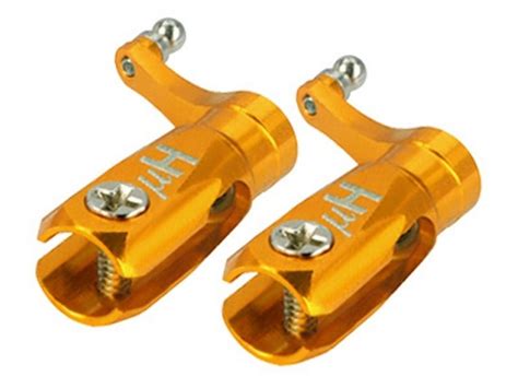 Microheli Aluminum Triple Bearing Main Blade Grip Gold Blade Nano