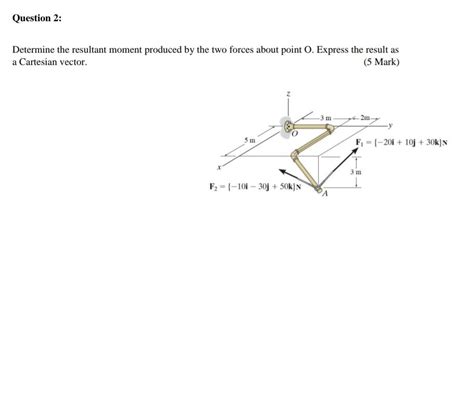 Solved Question 2 Determine The Resultant Moment Produced