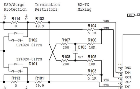 Request For Understanding Of Adin1100 Rx Tx Mixing And Termination Resistor Topology Qanda