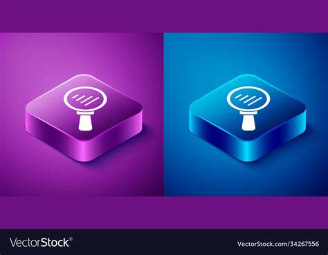 Isometric Magnifying Glass And Data Analysis Icon Vector Image