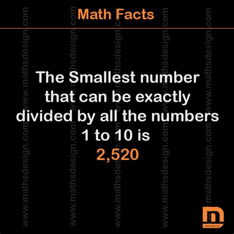 Smallest Number Divisible By 1 To 10 Math Puzzles Quotes Worksheets Facts Iq Riddles And More