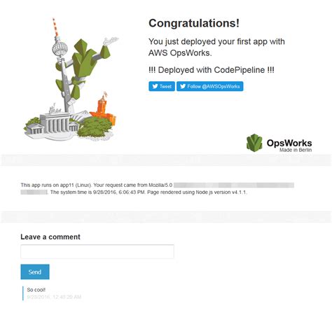Paso 6 Verificar la implementación de la aplicación en AWS OpsWorks Stacks AWS OpsWorks
