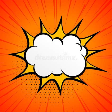 comic style empty chat box background with halftone effect stock vector