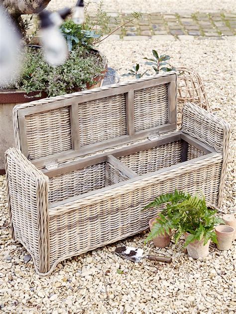 Wicker Storage Bench