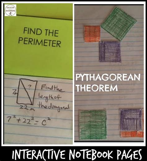 Inquiry Notes And Practice Foldables For Pythagorean Theorem Includes Several Applications Of