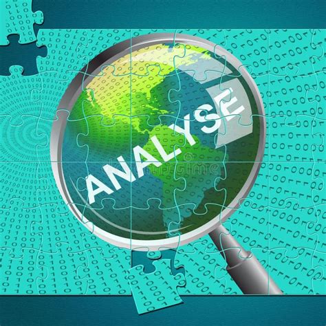 Analyse Magnifier Indicates Data Analytics And Analysis Stock