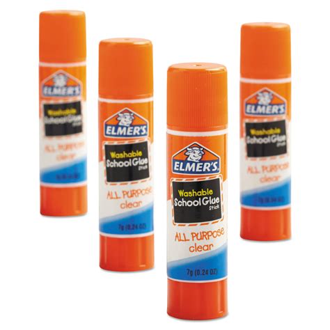 Elmer's® Washable School Glue Sticks, 0.24 oz, Applies and Dries Clear ...