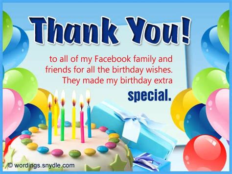 Birthday Thank You Message For Facebook 60 Thank You Messages For