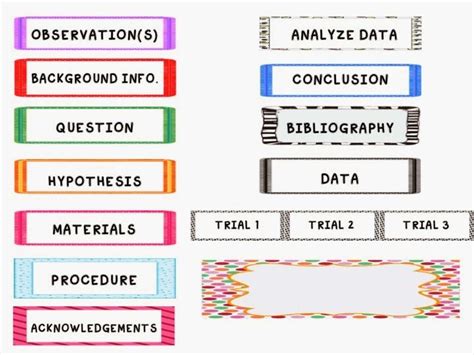Science Fair Project Label Template To Print Science Fair Board