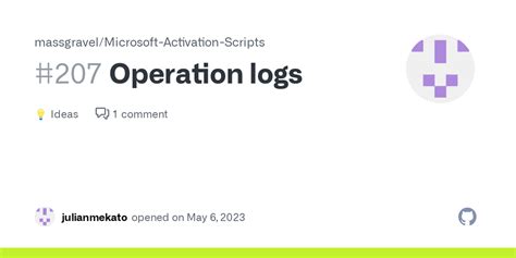 Operation Logs · Massgravel Microsoft Activation Scripts · Discussion