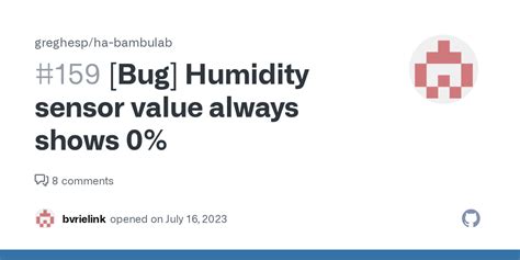 Bug Humidity Sensor Value Always Shows 0 · Issue 159 · Greghespha