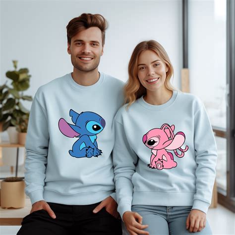 Stitch And Angel Couple Shirt Her Stitch T Shirt His Angel Tee