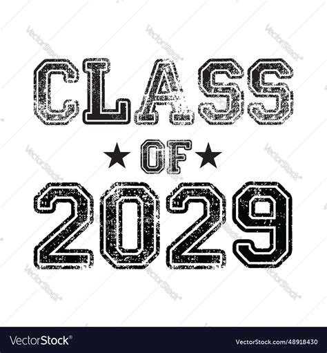 Class Of 2029 Tshirt Design Royalty Free Vector Image