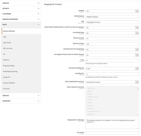 magento 2 shipping per product extension shipping price per product