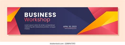 Business Workshop Banner Template Design Stock Vector Royalty Free