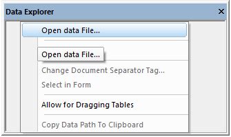 Data Explorer Options Reference Manual