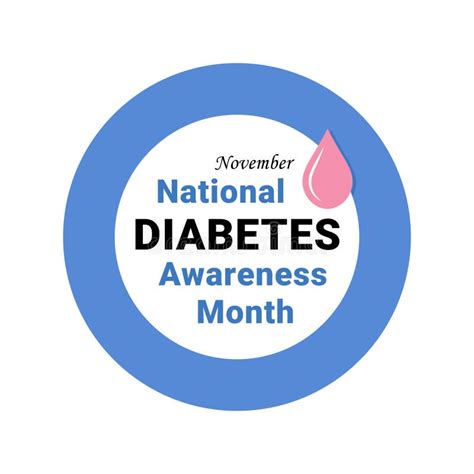 National Diabetes Awareness Month Poster November Blue Circle Banner