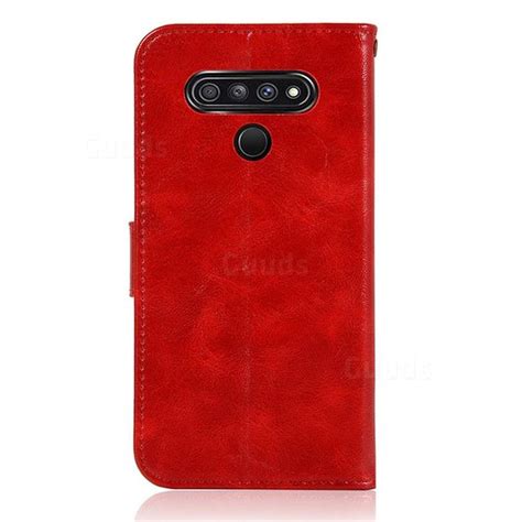Luxury Retro Leather Wallet Case For LG Stylo Red LG Stylo Cases Guuds Leather