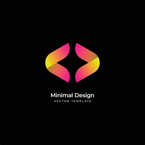 Coding Minimal Logo Template Vector Illustration 10976135 Vector Art