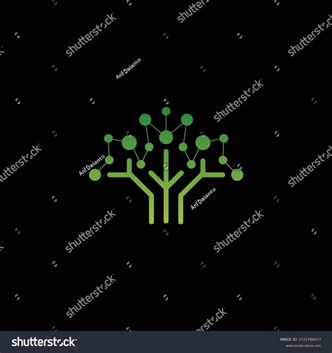 Modern Tech Tree Data Vector Logo Stock Vector Royalty Free 2121768437 Shutterstock