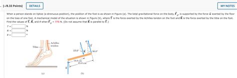 Solved 8 33 Points Find The Values Of Vec T Vec R Chegg Com