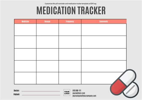 Medication List Template My Excel Templates 5 Best Free Printable