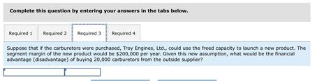 Solved Exercise 13 3 Algo Make Or Buy Decision Lo13 3