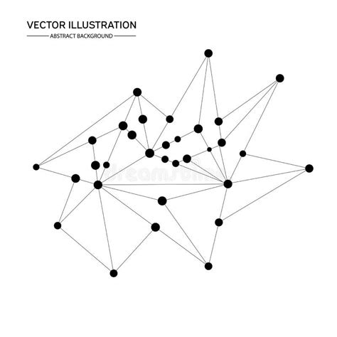 Abstract White Bright Technology Vector Background Low Poly Molecule