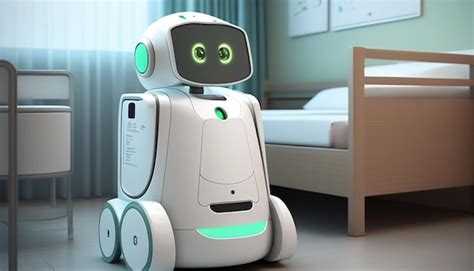 Premium Ai Image Technology Smart Robot Ai A Nurse Assistant Robot That Helps Medical Staff