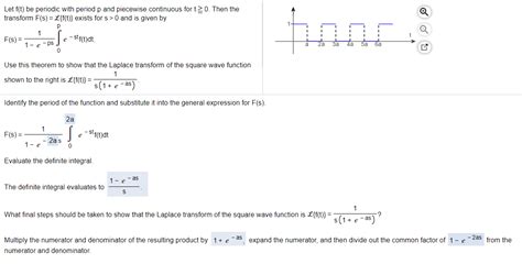 Solved Let F T Be Periodic With Period P And Piecewise
