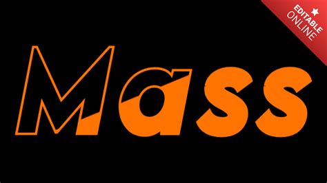 Mass Effet Coupé Orange Générateur Deffet De Texte