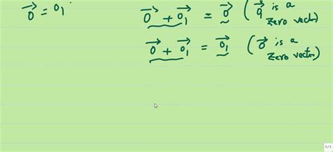 SOLVED Let V Be A Vector Space Over R Prove That The Zero Vector In V Is Unique For Each V
