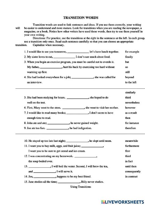 2762878 Transition Words Practice Pedro Tapajos
