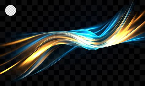 투명 한 배경에 추상 다채로운 파도입니다 프리미엄 Psd 파일