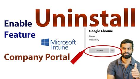 Uninstall Win32 Apps Using The Windows Company Portal Microsoft Intune Endpoint Manager Youtube