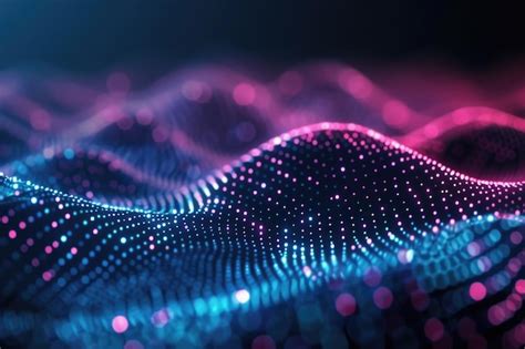 Premium Photo Abstract Network Connection Lines And Dots On Dark Background