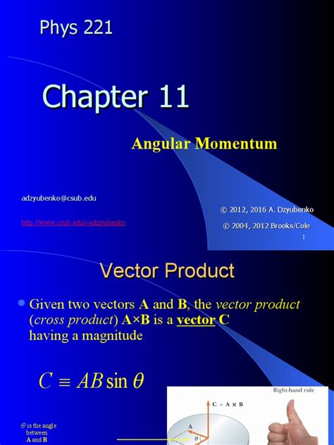 Ch11 Lecture Dzyubenko Pdf Rotation Around A Fixed Axis Angular Momentum