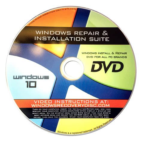 Recovery Repair And Re Install Disc Compatible With Ms Win 10 32 64 Bit For Sale Las Vegas Nv