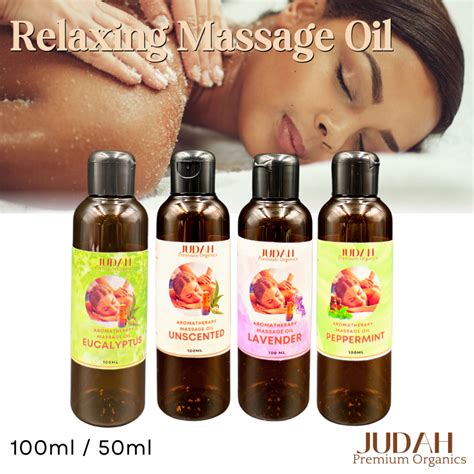 Relaxing Organic Massage Oil 100ml50ml With Essential Oils Non