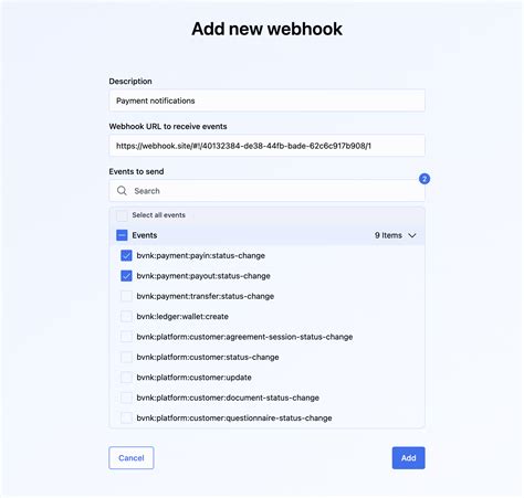 Receive Webhook Notifications