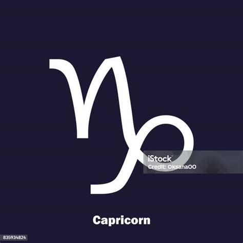염소 자리 조디악 로그인 하십시오입니다 점성 학 기호입니다 진한 파란색 배경 벡터 아이콘 개념에 대한 스톡 벡터 아트 및 기타 이미지 Istock