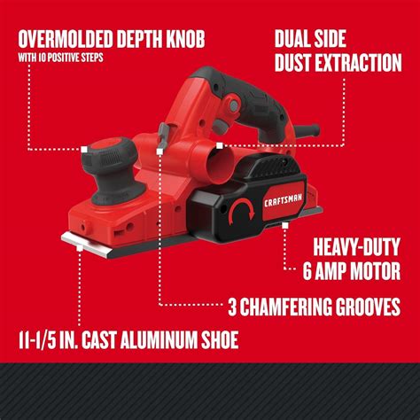 Electric Handheld Planer 6 Ampplaner Kit Craftsman