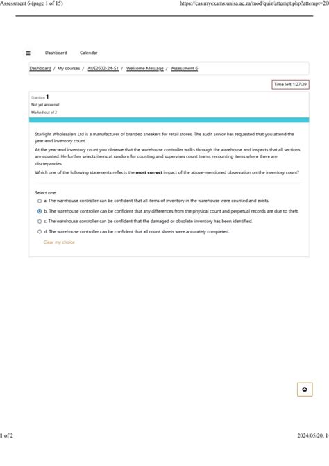 AUE2602 Assignment 6 Semester 1 2024 Aue260 Stuvia SA